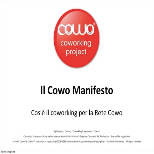 Coworking manifesto - Cos'è il coworking per la Rete Cowo | A Cowo ...