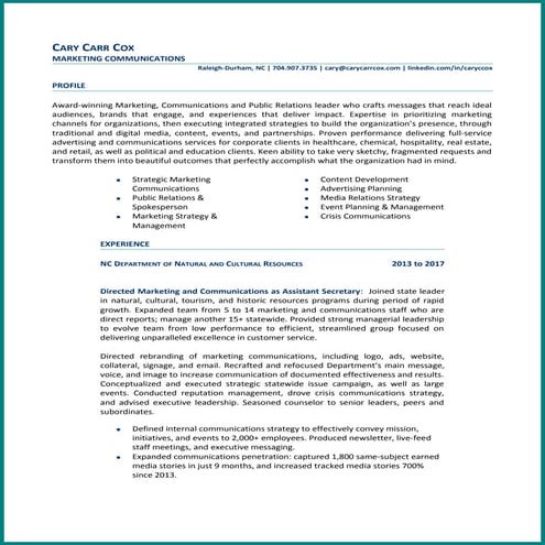 Cox Cary Resume 17 | PDF