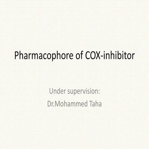 Cox 1 and cox 2 inhibitirs | PPTX