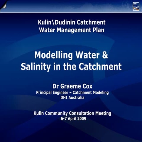 Modelling Water & Salinity in the Kulin Catchment | PPT