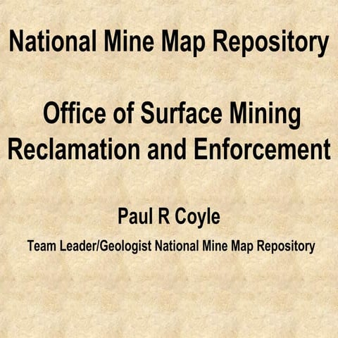 National Mine Map Repository | PPT