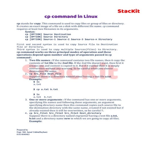 Linux Command For Beginners 6 - copy commands for linux | BUET Pattern ...