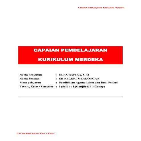 CAPAIAN PEMBELAJARAN KURIKULUM MERDEKA.docx
