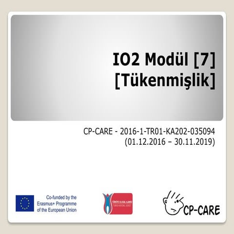 CP-Care IO2 - Modül 7 - Tükenmişlik | PDF