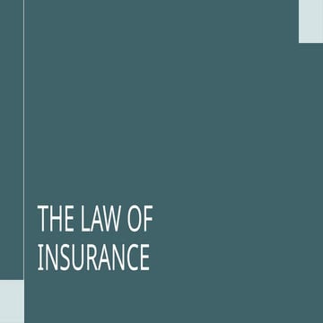 CP - Law of Insurance.pptx..intro to law | PPTX