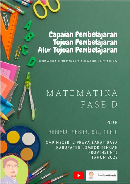 Modul Ajar Kelas 8 SMP Matematika Fase D | DOCX