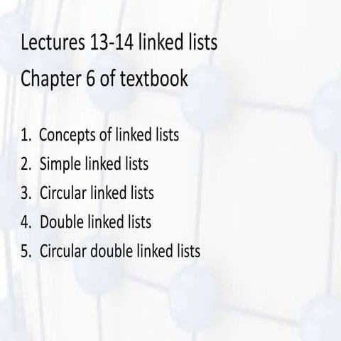 Cp264 Lecture13 14 Linkedlist Ppt