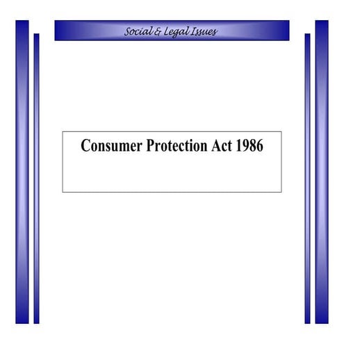 Consumer protection Act | PDF