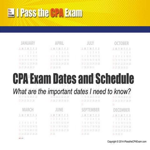 CPA Exam Dates and Schedule | PPTX | Educational Assessment | Education