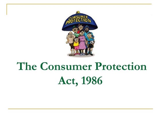 Consumer protection act | PPT