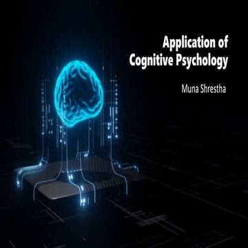 Application of Cognitive Psychology | PPTX