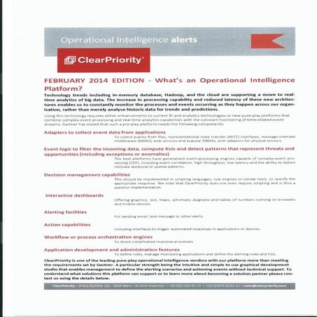 What is an Operational Intelligence Platform? | PDF