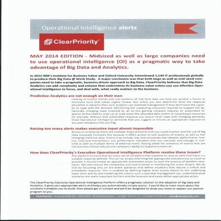 Operational Intelligence is also for Midsized companies | PDF