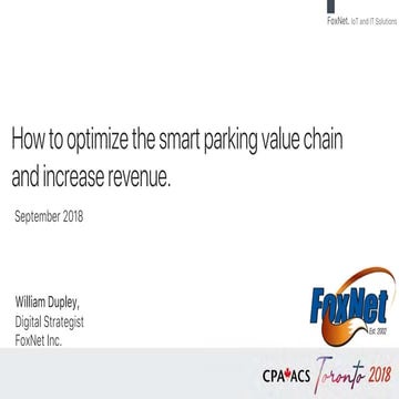 How to optimize the smart parking value chain and increase revenue. | PDF