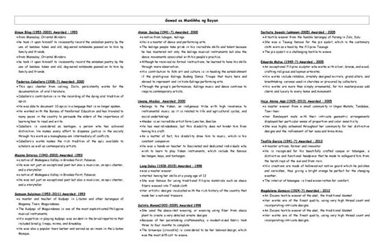 CPAR - GAMABA / THE NATIONAL LIVING TREASURES FOR CRAFTS | PPTX