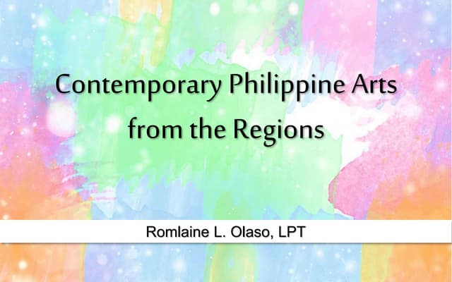 Different Contemporary Art technique and Performance Practices in CPAR ...