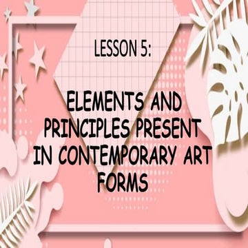 CPAR_(LESSON 5)THE CONTEMPORARY ART FORMS | PPTX