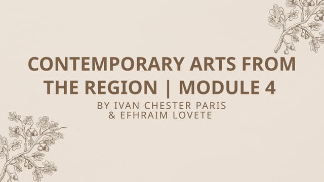 Different Contemporary Art technique and Performance Practices in CPAR ...