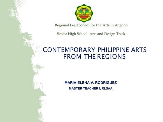SHS Core_Contemporary Philippine Arts from the Regions CG.pdf | Arts ...