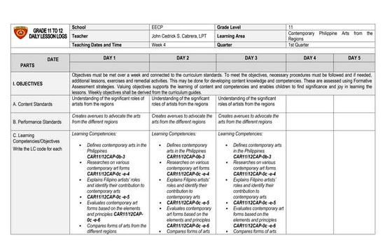 most least aand learned skills 4th quarter.doc