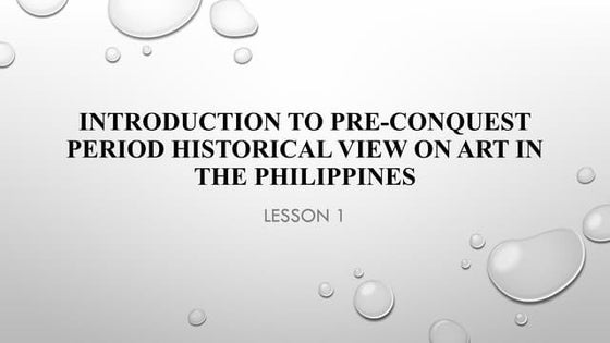 Pre conquest arts | PPTX