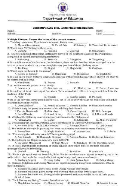 CPAR 12_LESSON PLAN 2023-2024 (1st).docx | Secondary Education | Education