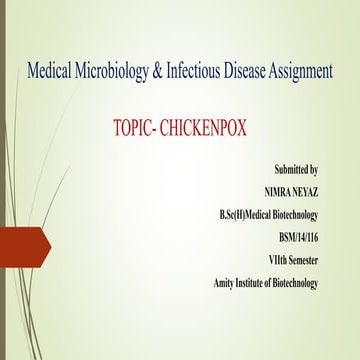 Chickenpox: Pathophysiology | PPTX