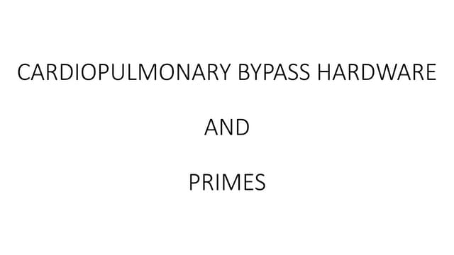 HEART LUNG MACHINE | PPT