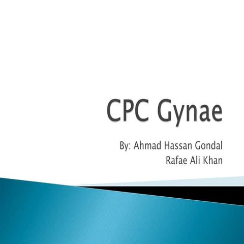 CPC Gynaecology Oligohydramnios PIH.pptx