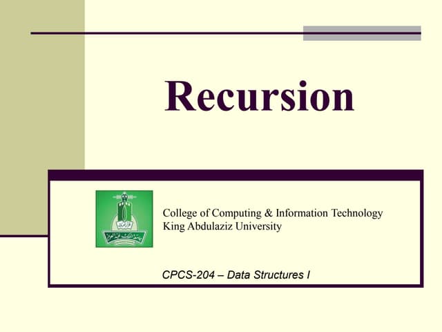 Recursion1 Ppt