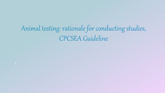 CPCSEA Guidelines | PPT | Infectious Diseases | Diseases and Conditions