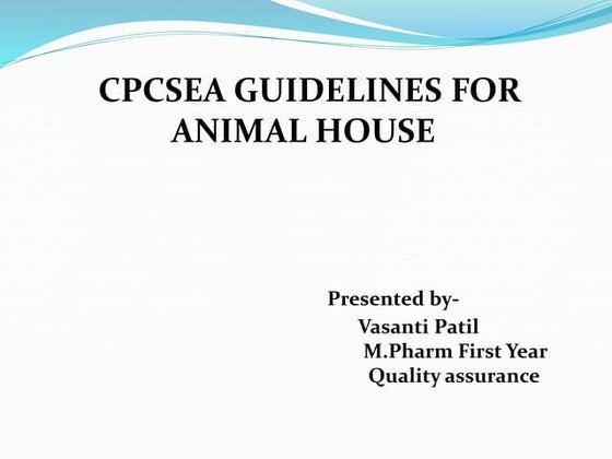 CCSEA guidelines of experiment on animals.pptx