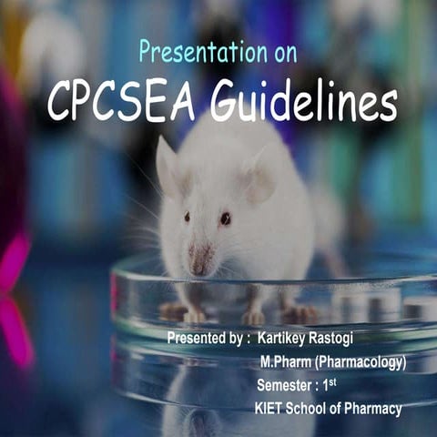 CPCSEA Guidelines | PPTX
