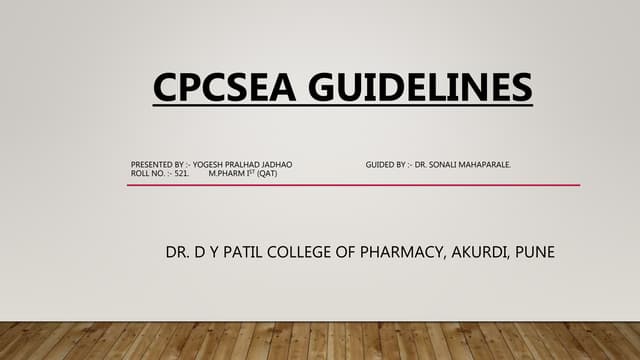 CPCSEA- Guidelines | PPTX