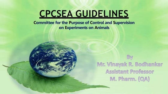CCSEA guidelines of experiment on animals.pptx