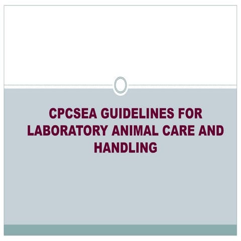 CPCSEA Guidelines | PDF