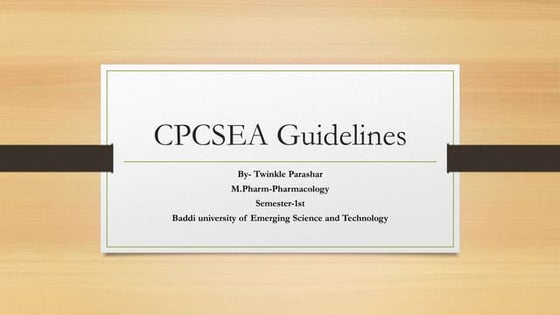 CPCSEA- Guidelines | PPTX