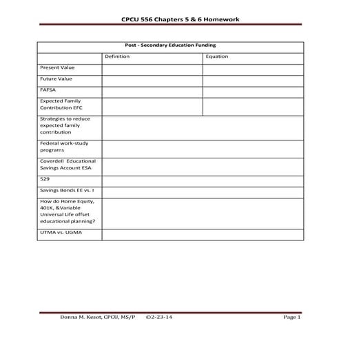 Cpcu 556 chapters 5&6 | DOCX | Retirement Planning | Personal Finance
