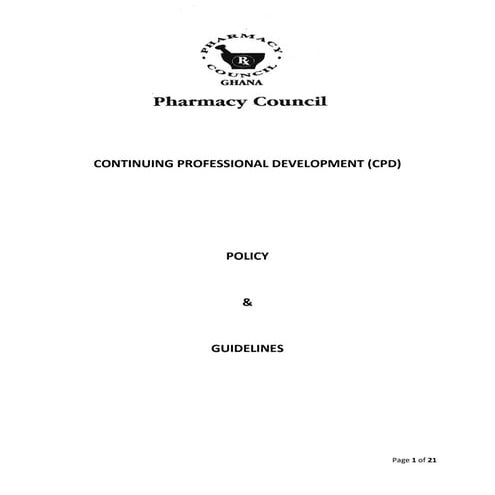 Cpd policy-guidelines-for-pharmacists | PDF