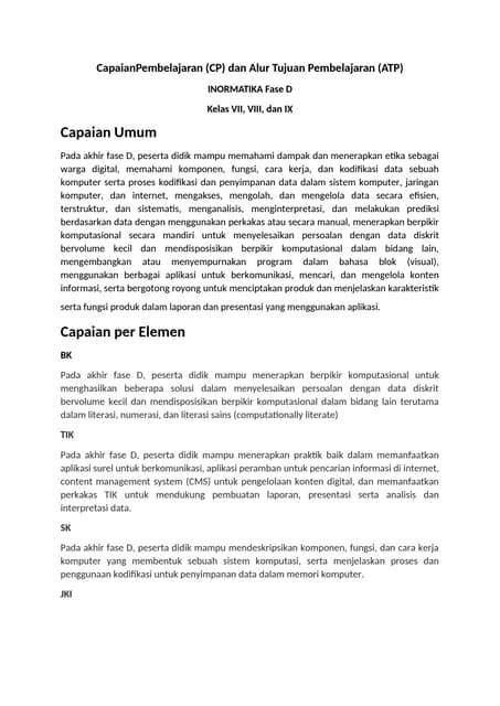 INFORMATIKA SD_MI KLS.5_KM-ATP (Alur Tujuan Pembelajaran)-ATP Informatika KM Kelas 5.docx