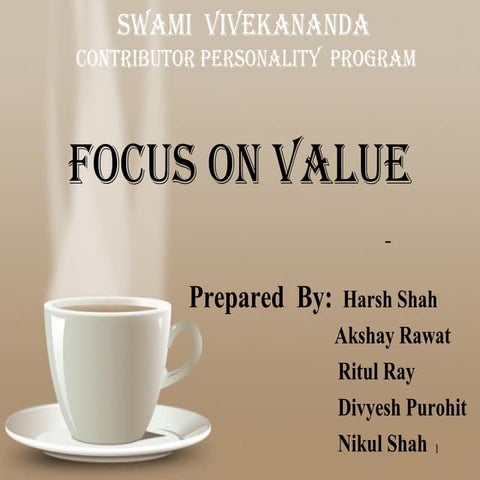 Cpd ch 8 focus on value | PPT