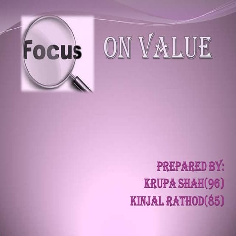 Cpd ch 8 focus on value | PPTX