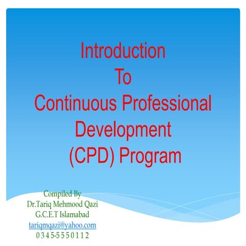 CPD introduction | PPTX