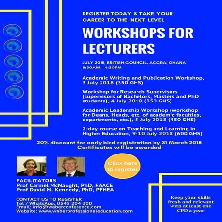 CPD WORKSHOPS FOR LECTURERS | PDF