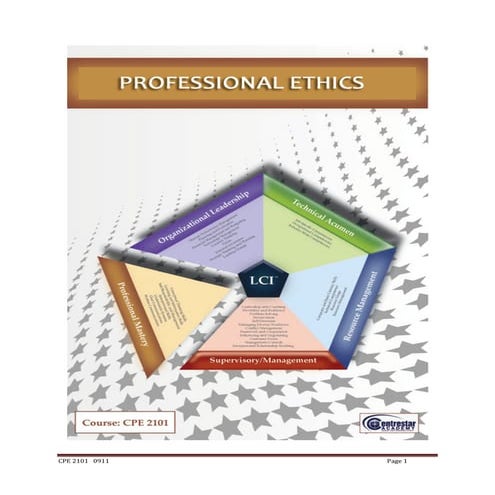 Cpe 2101 professional ethics 0911 | PDF