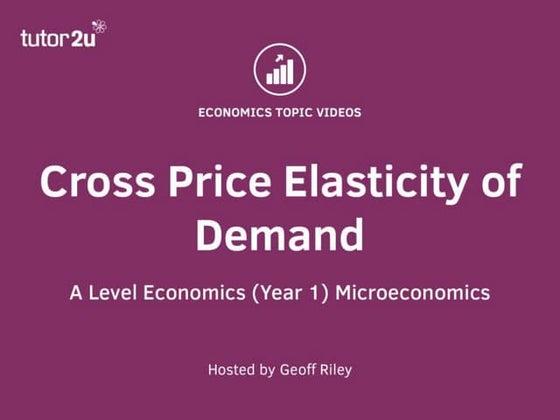 Lec 17 Cross Price Elasticity of Demand | PPT