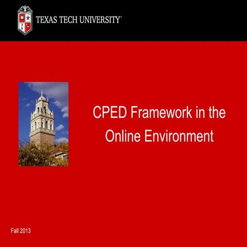 CPED framework in the online environment | PPT | Professional School ...