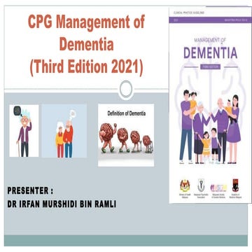 Clinical Practice Guidelines of Dementia | PPTX