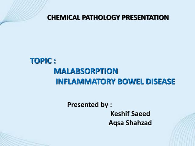 MALABSORPTION SYNDROME: NURSING MANAGEMENT.pptx