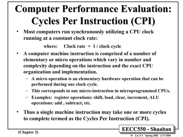Computer Performance Evaluation(CPI).ppt Computer Performance Evaluation(CPI).ppt